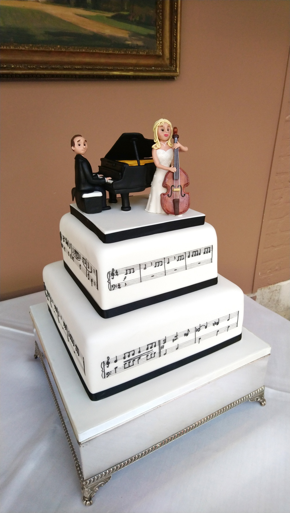 Music Themed Wedding Cake Pianist Wedding Cake Topper | Musician Cake